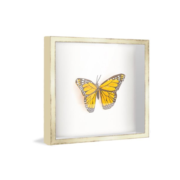 16x16 Shadow Box Frame White | 1.125 inches Deep Real Wood Distressed ...