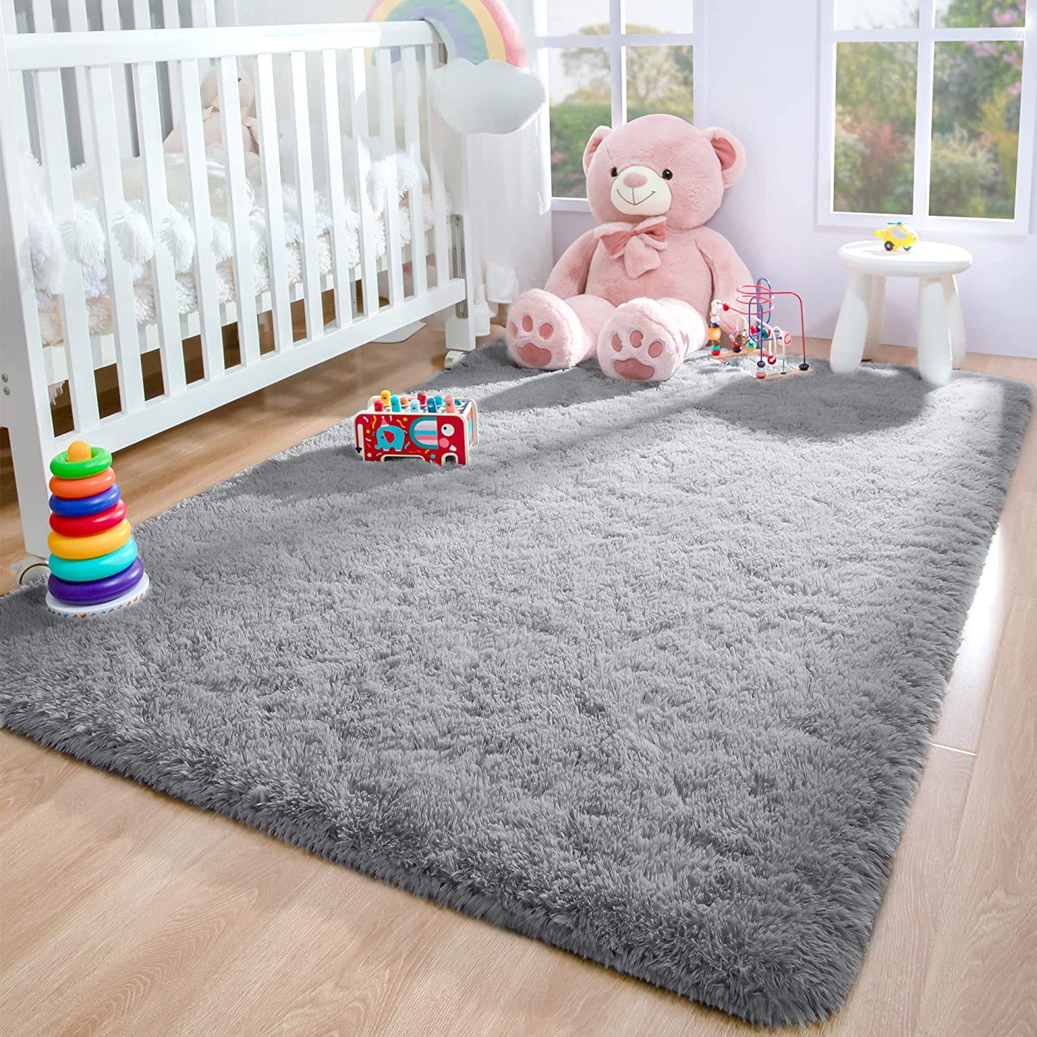 Homore Cute Fluffy Carpet Soft Washable Area Rugs for Kids Girls ...