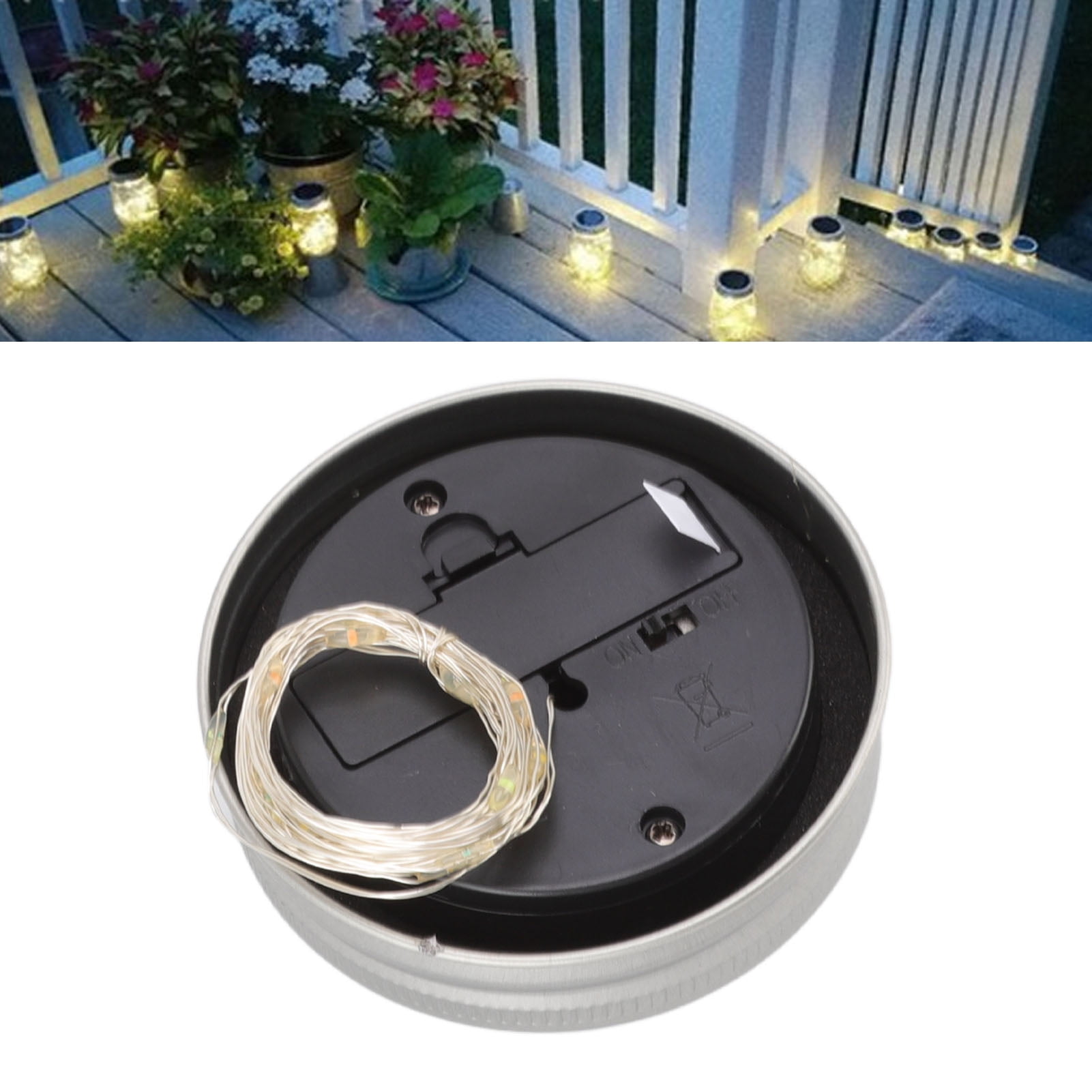 Click here for Zaqw Solar Mason Jar Lid  Flame Free Waterproof Li... prices