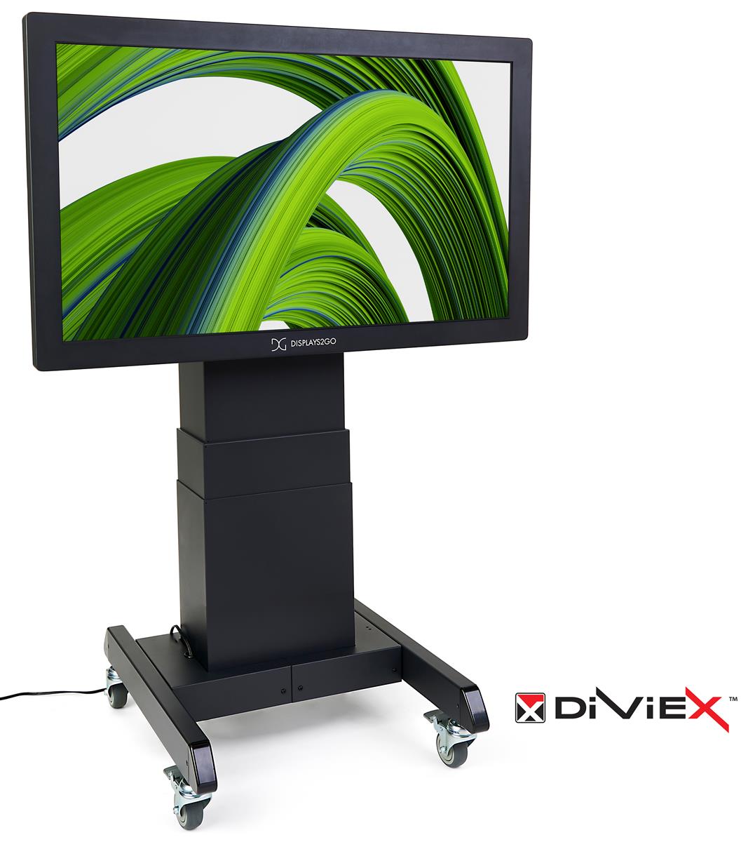 Displays2go 43" Mobile Interactive Display, Motorized Stand, Height ...
