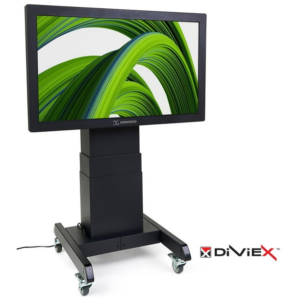 Displays2go 43" Mobile Interactive Display, Motorized Stand, Height ...