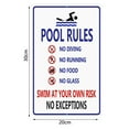 Swimming Pool Rules With Their Own Risk Pool Safety Signs Swimming