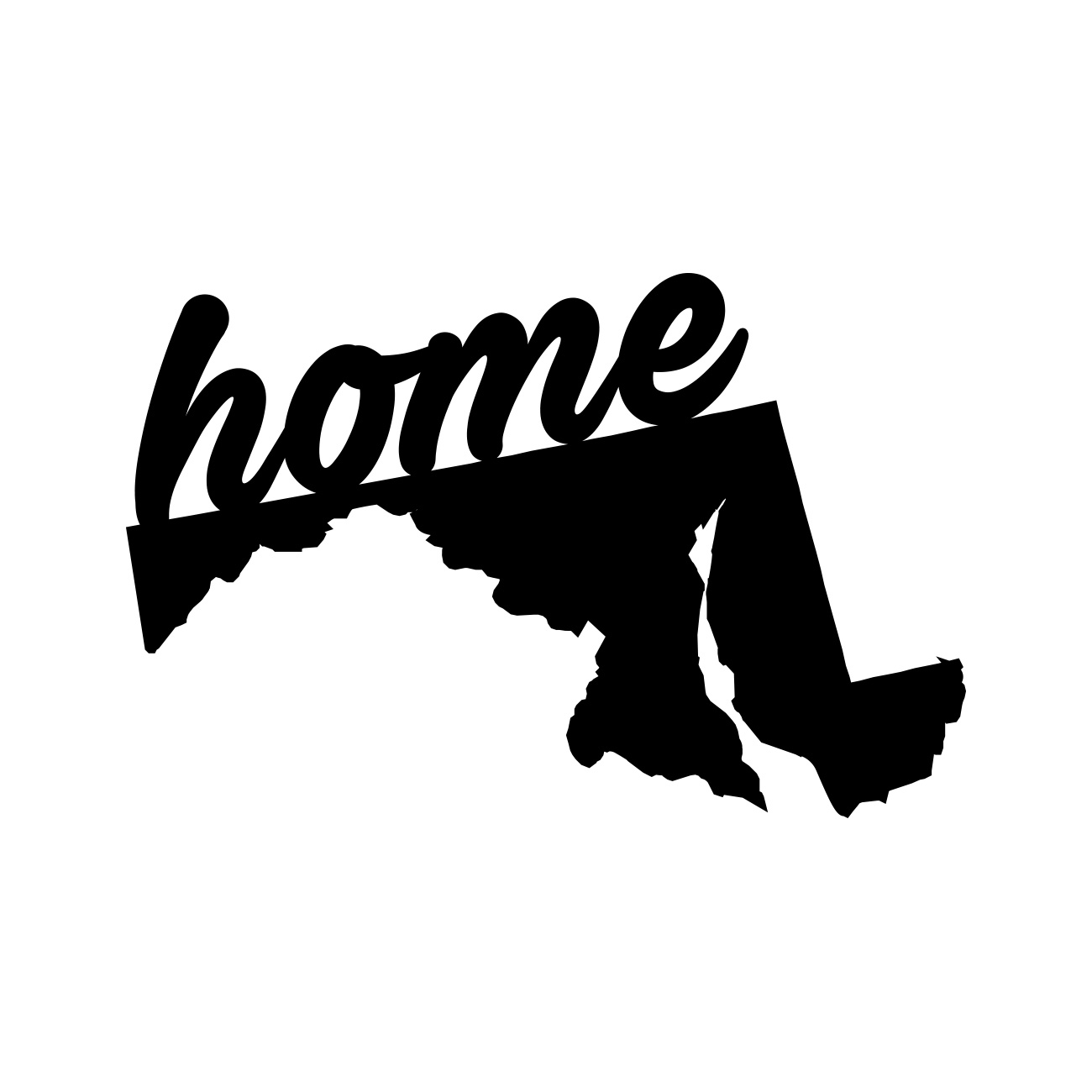 Maryland Home Sticker Decal Die Cut - Self Adhesive Vinyl ...