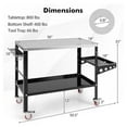 Welding Table, 1200 lbs Load Capacity Workbench With Tool Rack & Tray ...