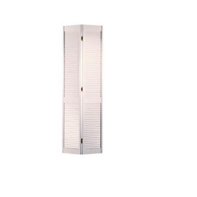 Masonite 096613536080121R1100 80 x 36 in. Full Louver Bi-Fold Door ...
