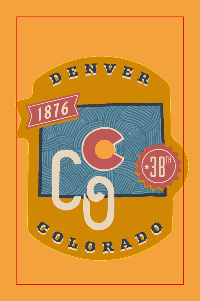 Denver, Colorado, Statehood, State Series (12x18 Wall Art Poster, Room ...