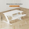 36 inch Dual Monitor with Keyboard Tray Standing Desk Converter for ...