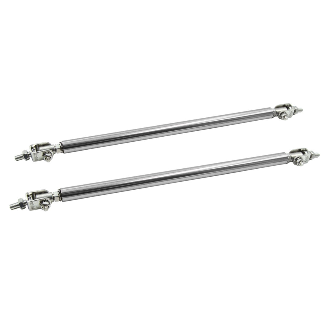 2pcs 20cm Silver Tone Car Front Bumper Strut Rods Lip Splitter Tie ...