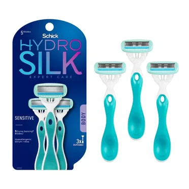 Schick Hydro Silk Sensitive Comfort Shaving Ladies Shaver, 5-Blade ...