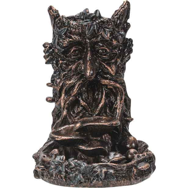 Greenman Stump Backflow Incense Burner by Medieval Collectibles ...