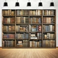 Vintage Library Backdrop Office Backdrop for Video Conference Bookcase ...