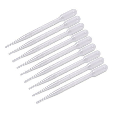 100 Disposable Plastic PIPETTE EYE DROPPERS Transfer Liquids Mix ...