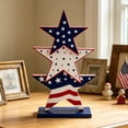 Independence Day Red White Blue Patriotic Themed Stars Table Sign, for ...