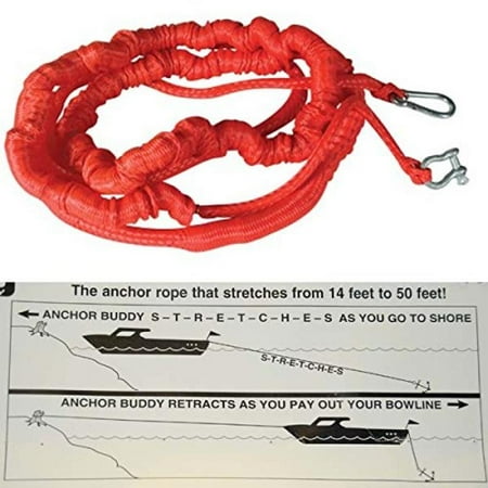Anchor Buddy 14' to 50' (Stretched) Anchor Line Bungee Cord - Walmart.com