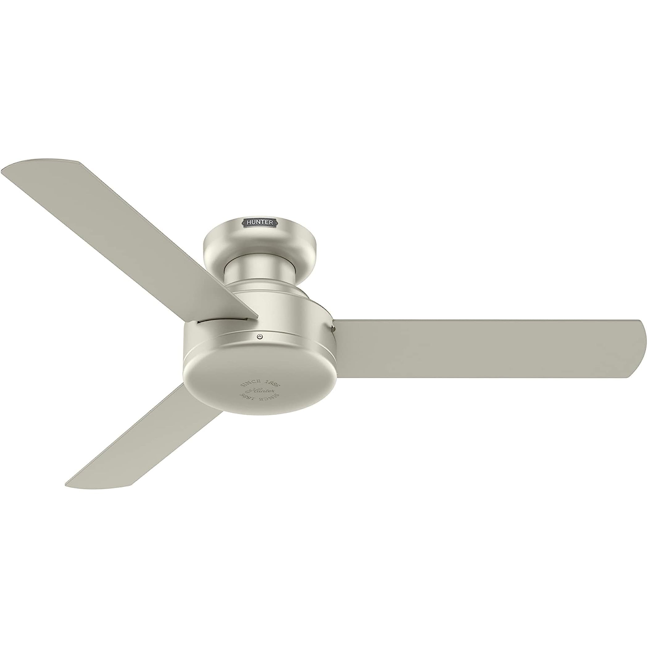 Restored Hunter Fan 44 inch Low Profile Matte Nickel Indoor Ceiling Fan ...