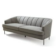 Chic Home Philo Sofa Barrel Back Linen-Textured Upholstery Vertical ...