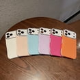 Anti-Slip Solid Color Camera Protect Phone Case for iPhone (Orange ...