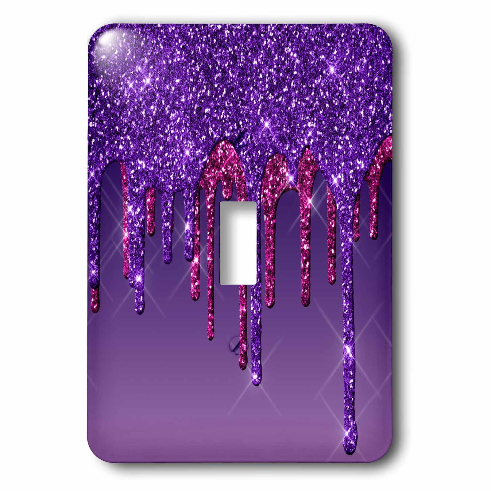 Glam Purple and Pink Image Of Glitter Drip single toggle switch lsp ...