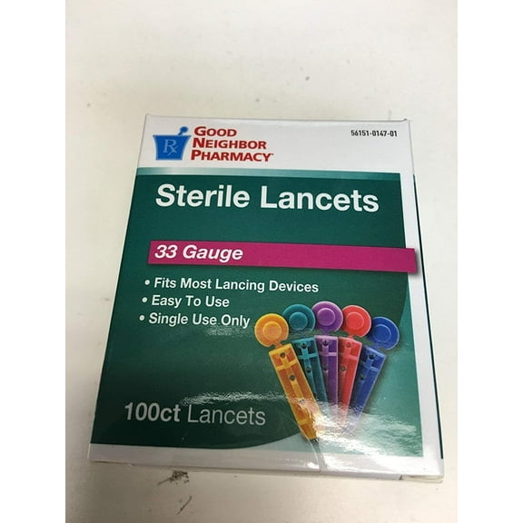 TRUEplus Lancing Device, 28G Sterile Lancets, Box of 100, Comfortable ...