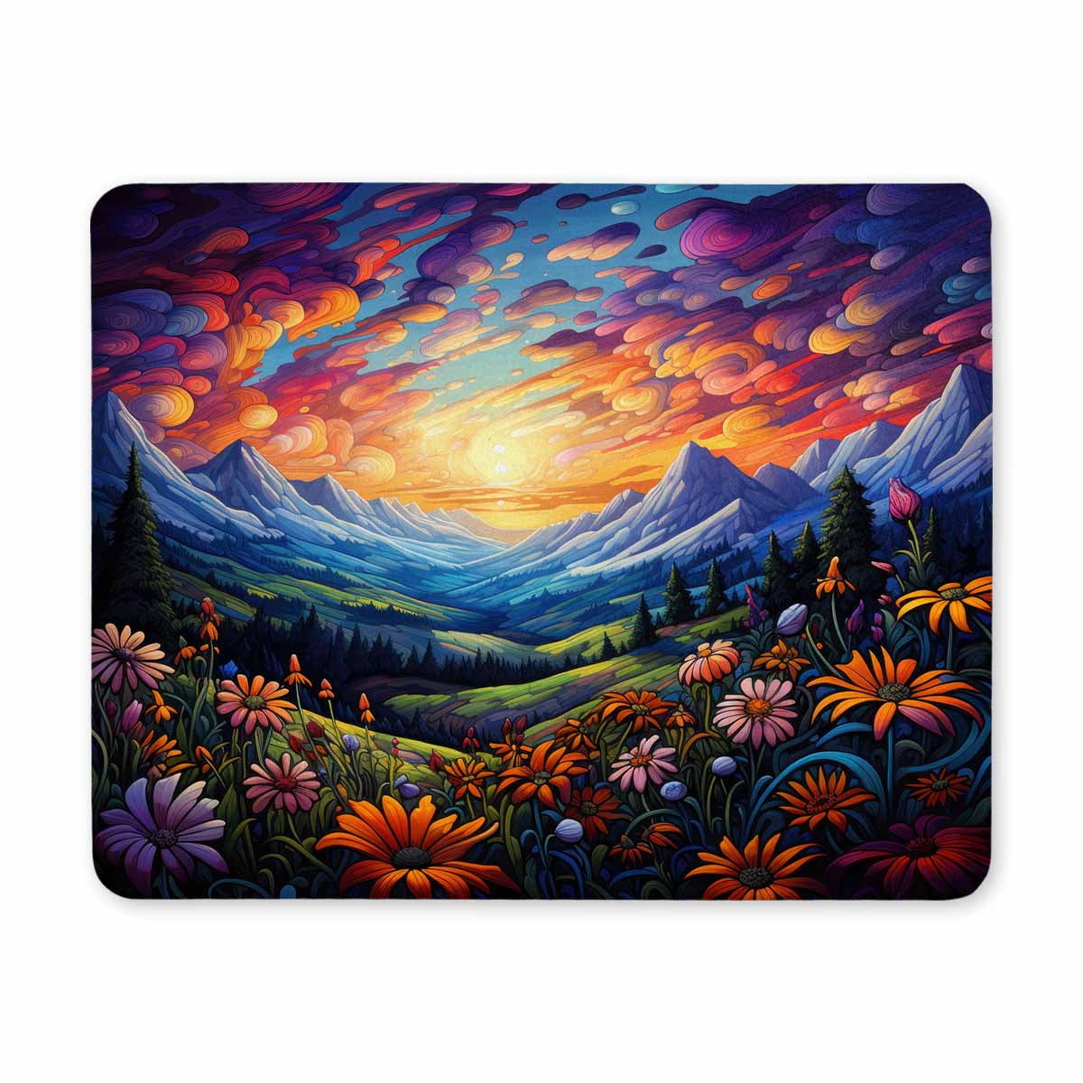 Mouse Pad Floral, Mouse Mat Waterproof Non-Slip Rubber Base MousePads ...