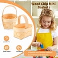 60Pcs Wood Chip Mini Baskets Manual Woven Baskets Ornaments Candy ...