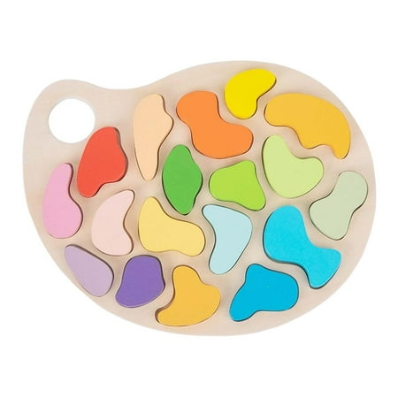 Puzzles Color Recognition Stacking Wooden Shape Peg Puzzles for Kids ...