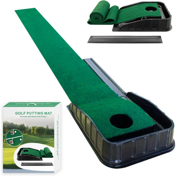 Crestgolf Golf Putting Green Indoor Putting Mat with Auto Ball Return ...