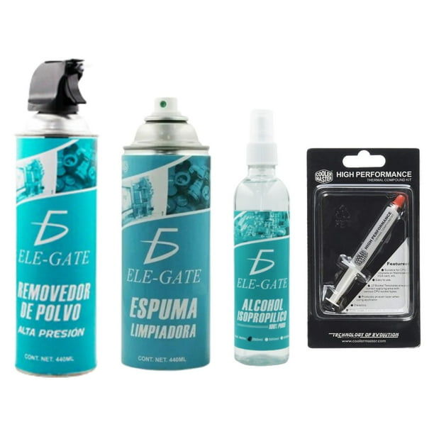 Kit Mantenimiento Pc Aire+ Alcohol + Espuma + Pasta Térmica Cooler ...