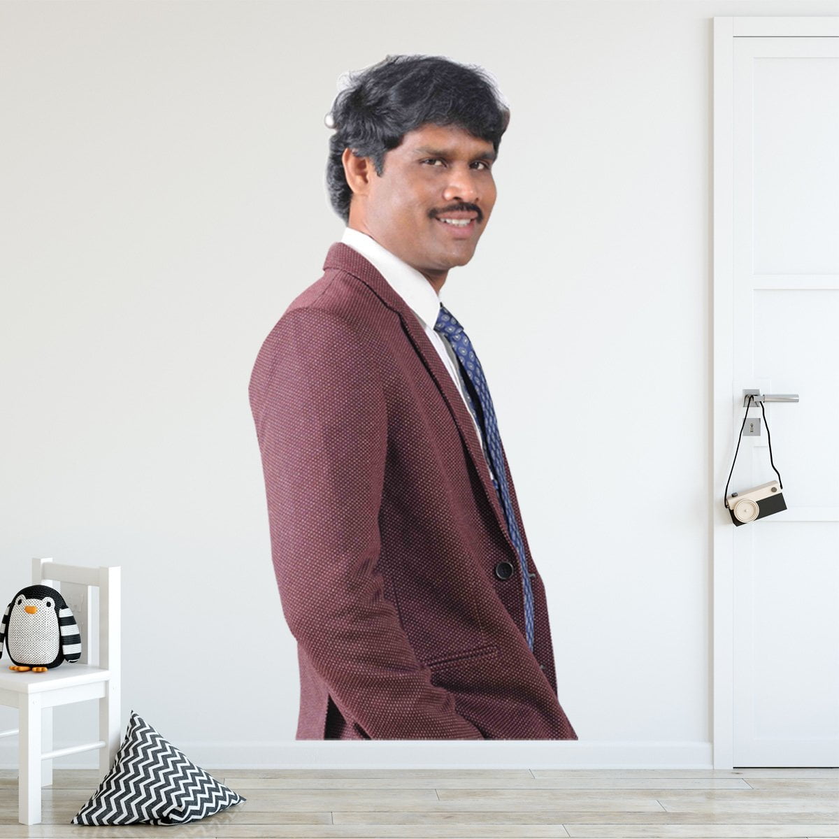 VWAQ Indian Man Smiling Vinyl Decal - Humorous Hilarious Wall Decals ...