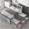 Full Platform Storage Bed, USB Charging, Trundle & 3 Drawers, Solid ...