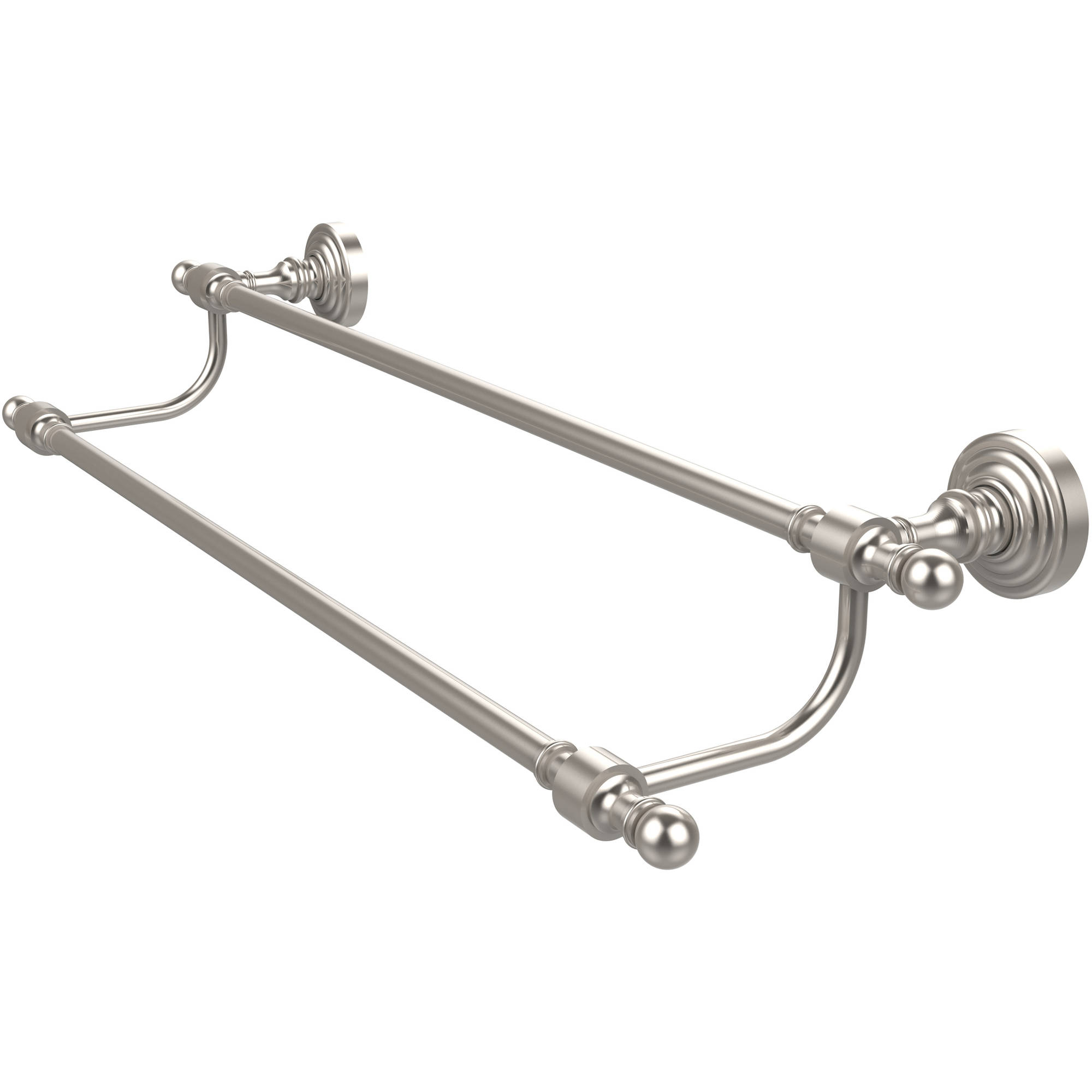 Retro Wave Collection 24-in Double Towel Bar in Satin Nickel - Walmart.com