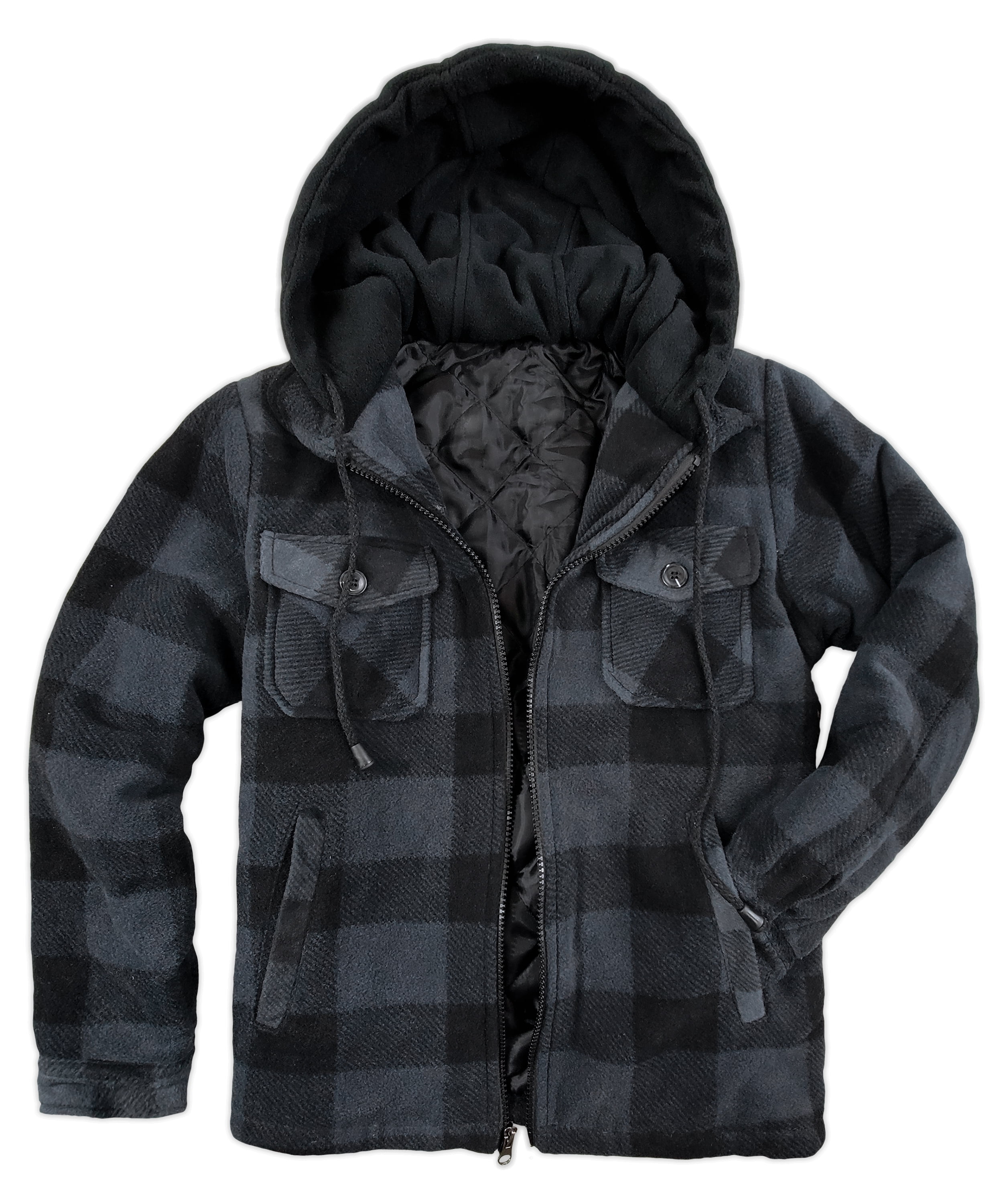 Victory Outfitters' Boy's Quilted Lined Hooded Sweater Fleece Jacket ...