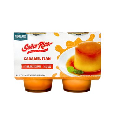 Raymundo's Caramel Flan Dessert Refrigerated Snack Cups, 4 oz, 6 Pack ...