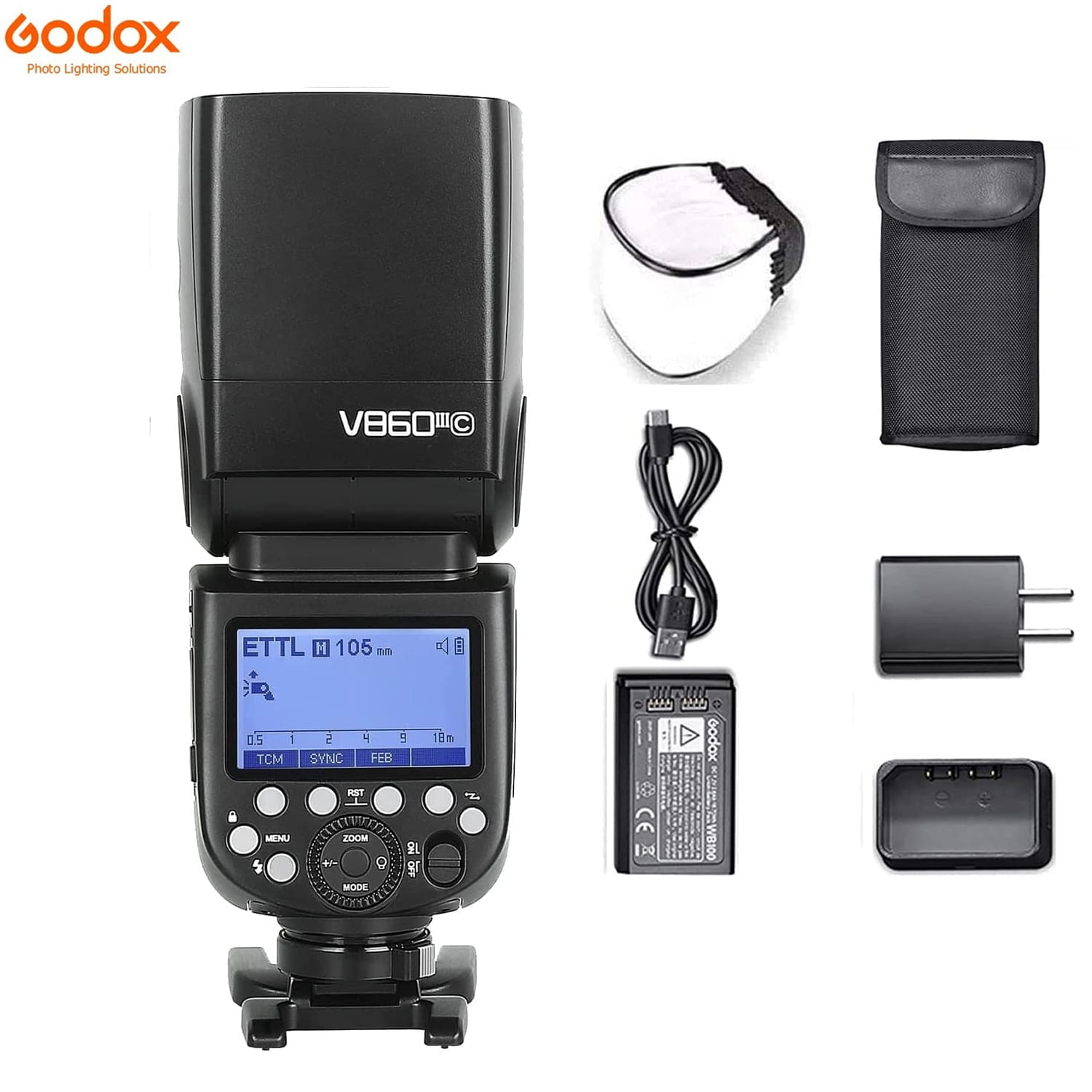 Godox V860III-C DSLR Camera Flash with Wireless Trigger, Diffuser ...