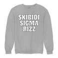 Skibidi Sigma Rizz Crewneck Sweatshirt Funny Goat Gyatt Meme Zoomer ...