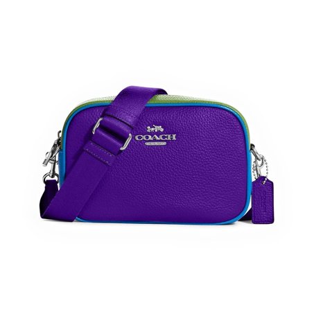 COACH Womens Mini Jamie Camera Bag In Leather (SV/Sport Purple Multi ...