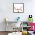 Stupell Industries Baby Girl Deer Antlers Black Framed Floater Canvas ...
