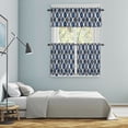 Abstract Art Kitchen Curtains Set for Windows, Modern Diamond Patterns ...