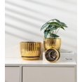 Gold Plant Pots,4.1+5.1+6.5 Inch Ceramic Succulent Planters Set of 3 ...