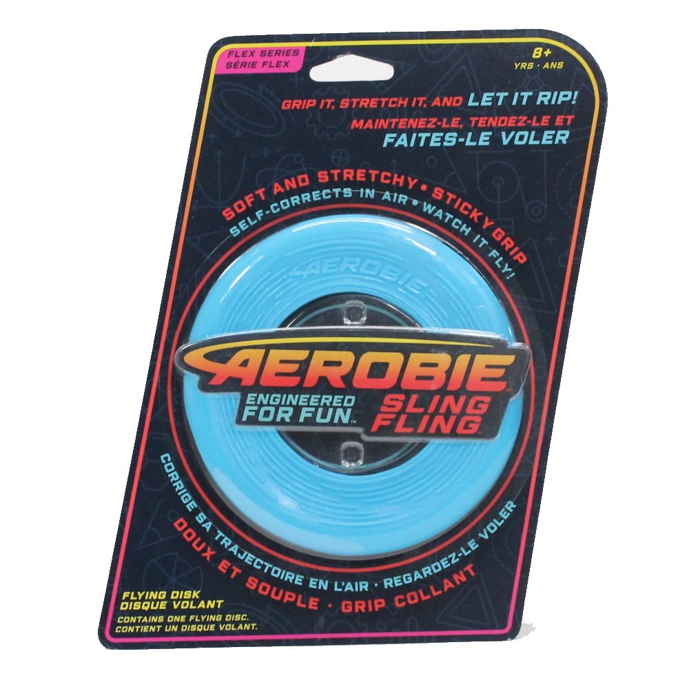 Aerobie Sling Fling - Flexible Flying Disk - Soft Stretchy Disc (Blue ...