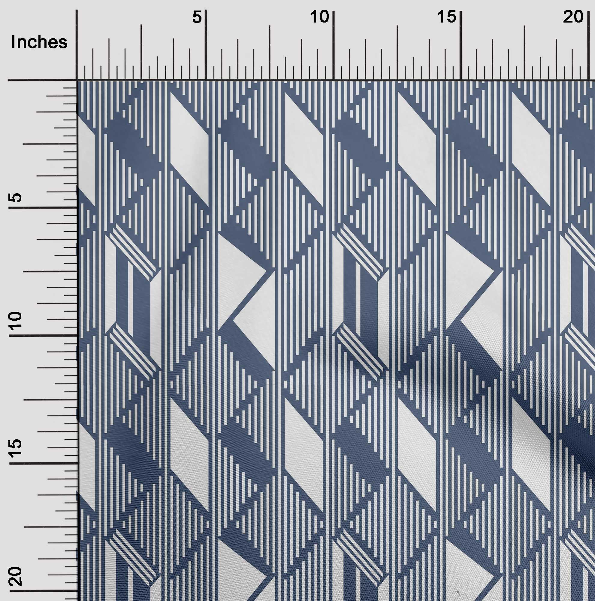 oneOone Silk Tabby Fabric Parallelogram & Triangle Geometric Fabric ...