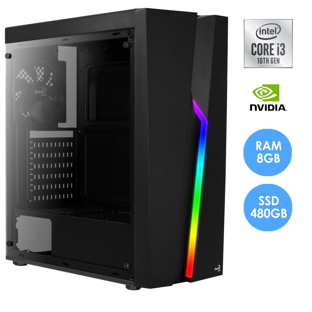 CPU computadora armada i3 10100f Intel SSD 480GB 8GB RAM Nvidia 80+ | Walmart en línea