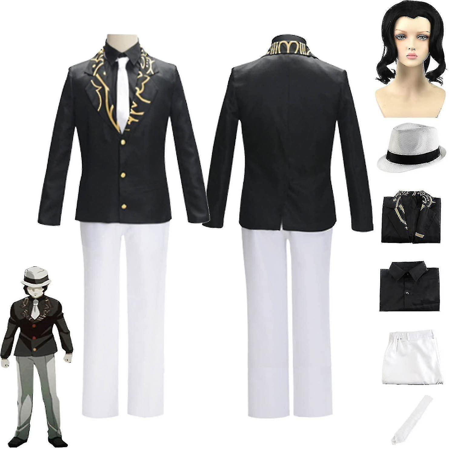 Disfraz de Anime Demon Slayer Kibutsuji Muzan, conjunto completo de ...