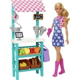 Barbie Careers Farmers Market Playset with Blonde Fashion Doll ...