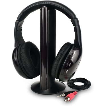Wireless TV Headphones with 2.4G Digital RF Transmitter, Hi-Fi Over-Ear ...