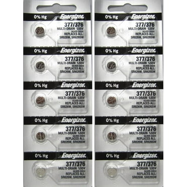 Energizer 4-Pack 377/376 Silver Oxide SR626SW SR626W Watch Batteries ...