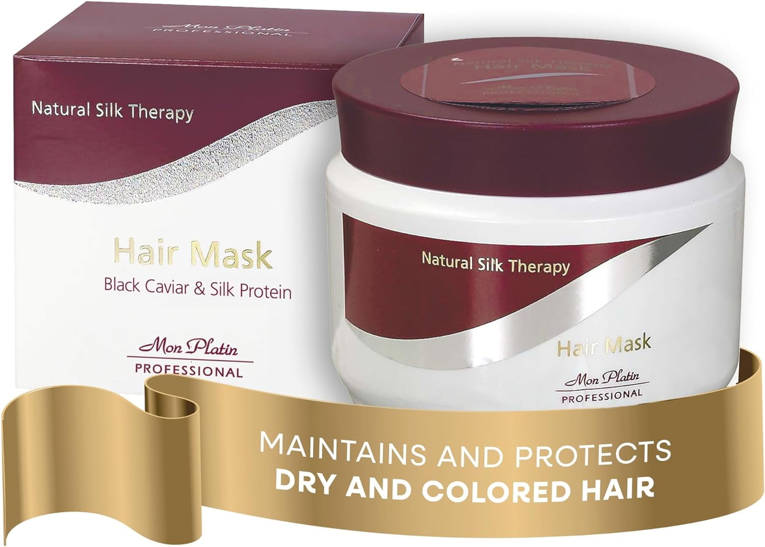 Mon Platin Hair Mask Black Caviar & Silk Protein 500ml - Walmart.ca