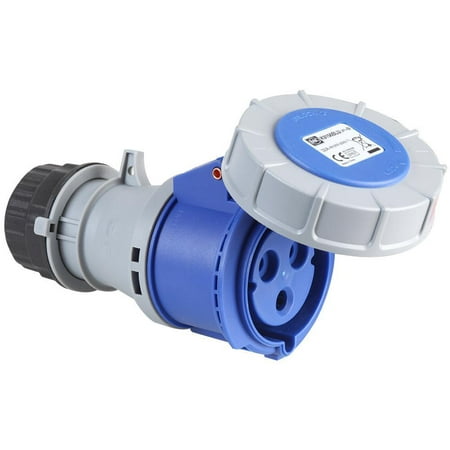 MK - 32A, 250V, Cable Mount CEE Socket, 2P+E, Blue, IP67 - Walmart.ca