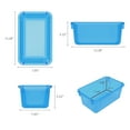 Pen+Gear Plastic Small Cubby Bin, Desktop Craft Organizer, Clear Blue ...