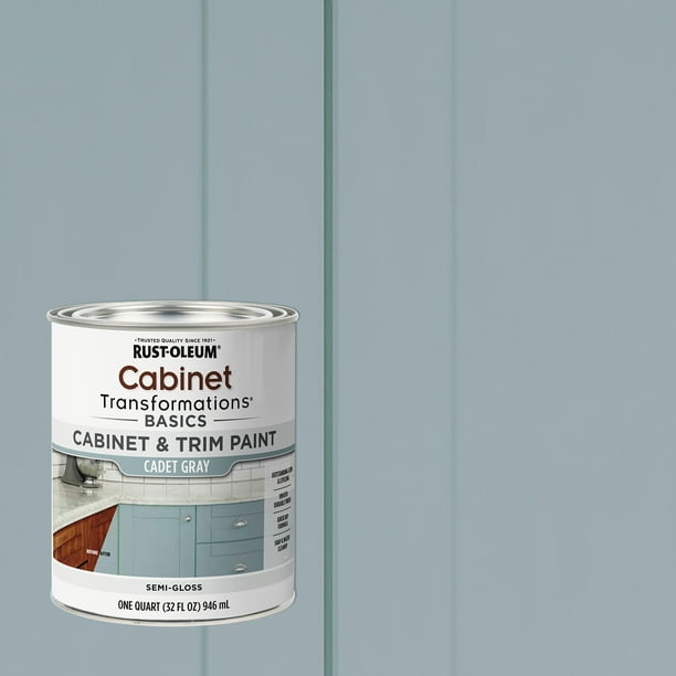 Cadet Gray, Rust-Oleum Transformations Semi-Gloss Cabinet & Trim Paint ...